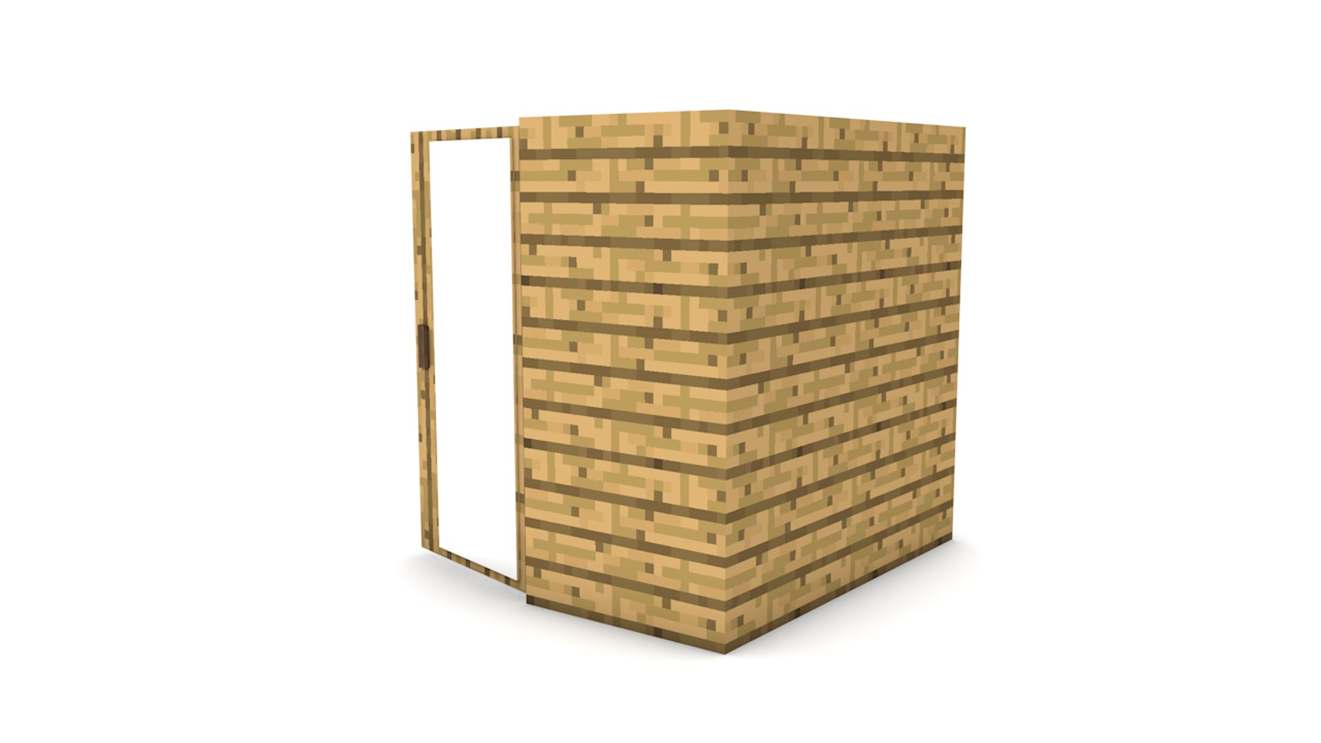 Minecraft Cupboard 3d C4d