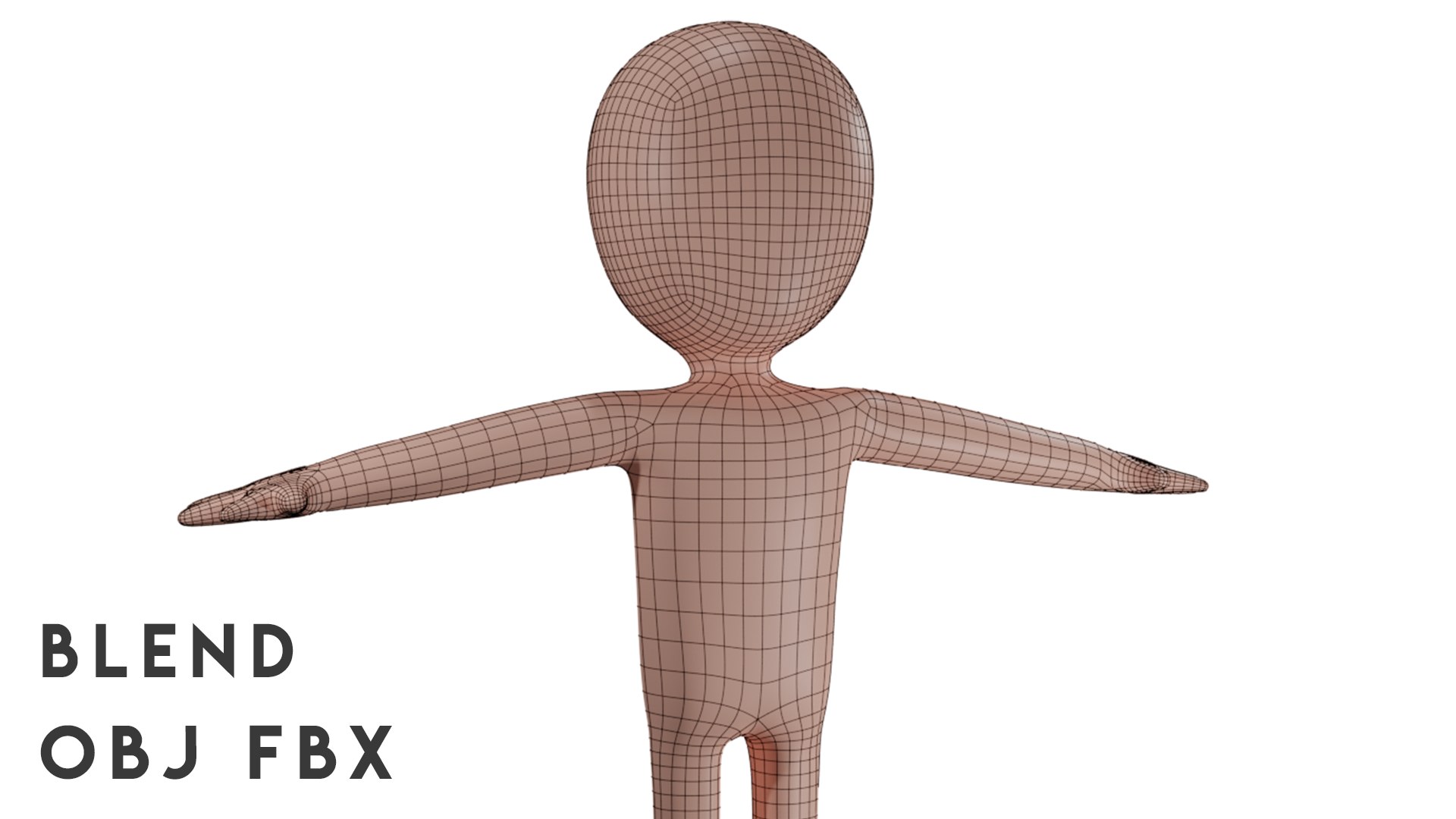 Stylized Stickman in T-Pose 3D model3D模型 - TurboSquid 1930160