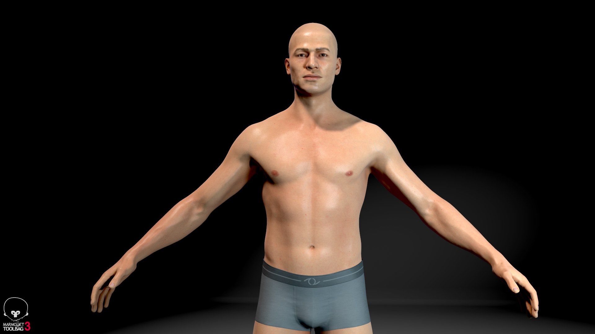 Average male body 3D model - TurboSquid 1232537