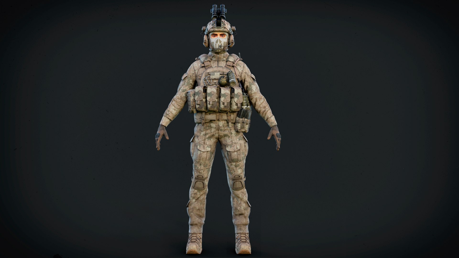 3D US Army Military Bundle Realtime Model - TurboSquid 2397176