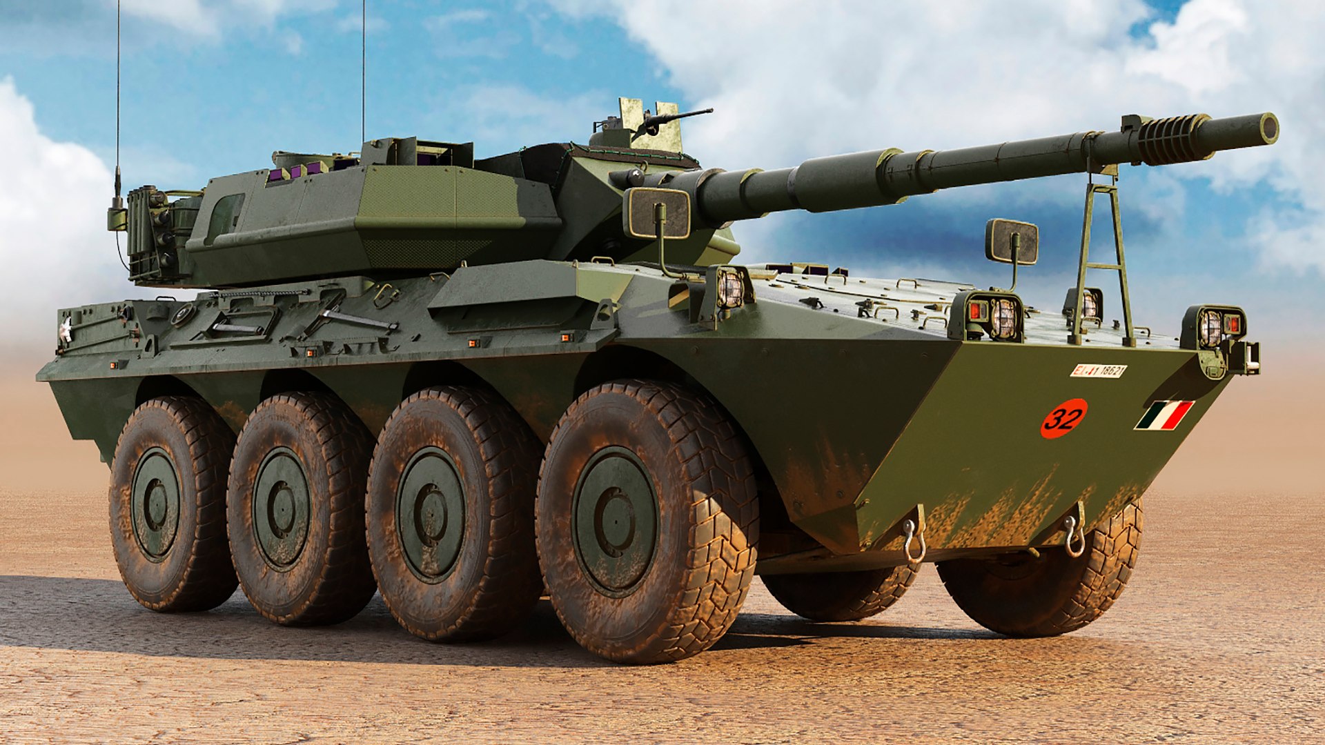 3D Wheeled Tank Destroyer B1 Model - TurboSquid 1300153