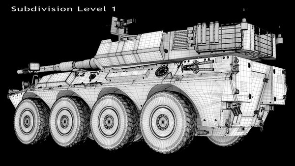 3D wheeled tank destroyer b1 model - TurboSquid 1300153