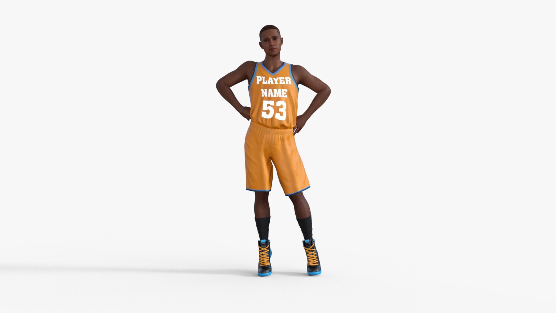 Realistic Basketball Player 3D - TurboSquid 2143258