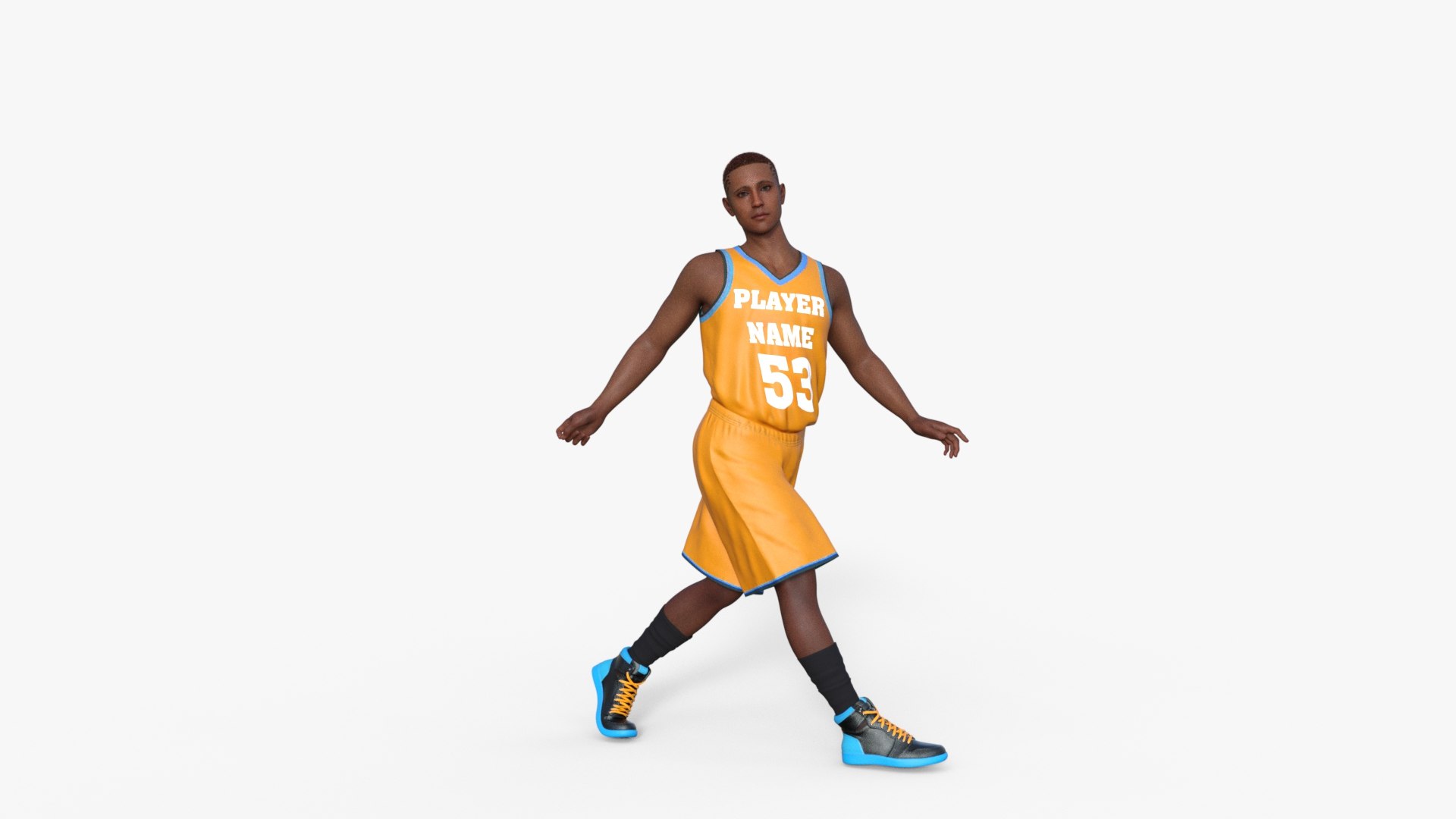 Realistic Basketball Player 3D - TurboSquid 2143258