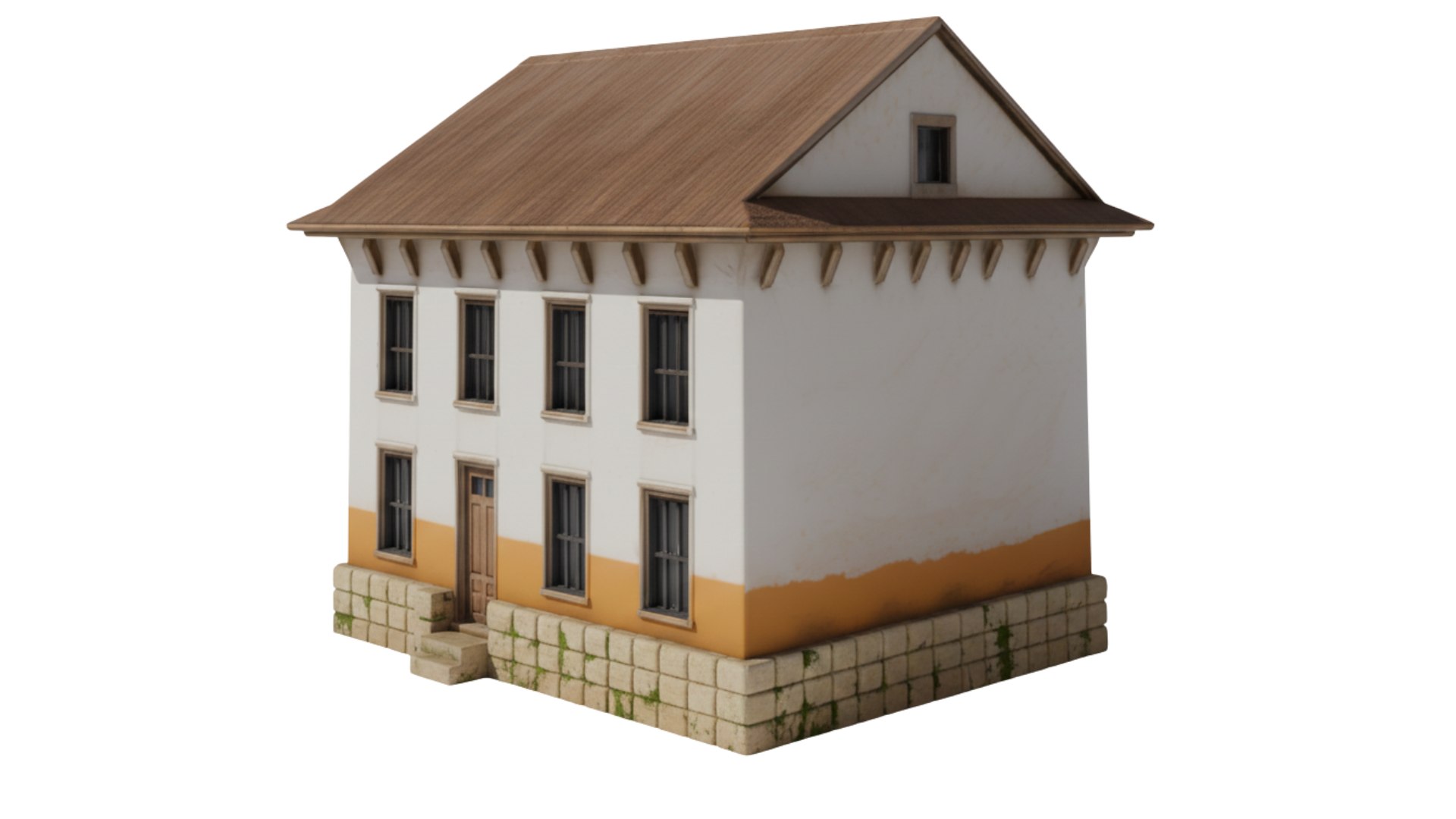 Traditional Residential House 3D Model Game Archviz Ready 3D ...