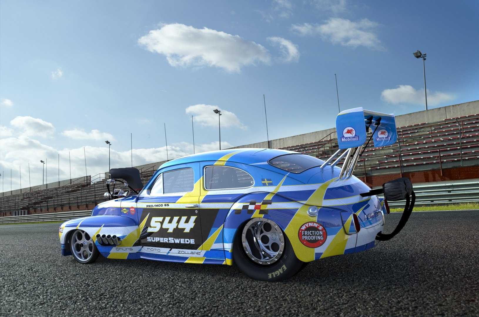 Volvo Pv 544 Pro-mod Dragster 3D Model - TurboSquid 1993263