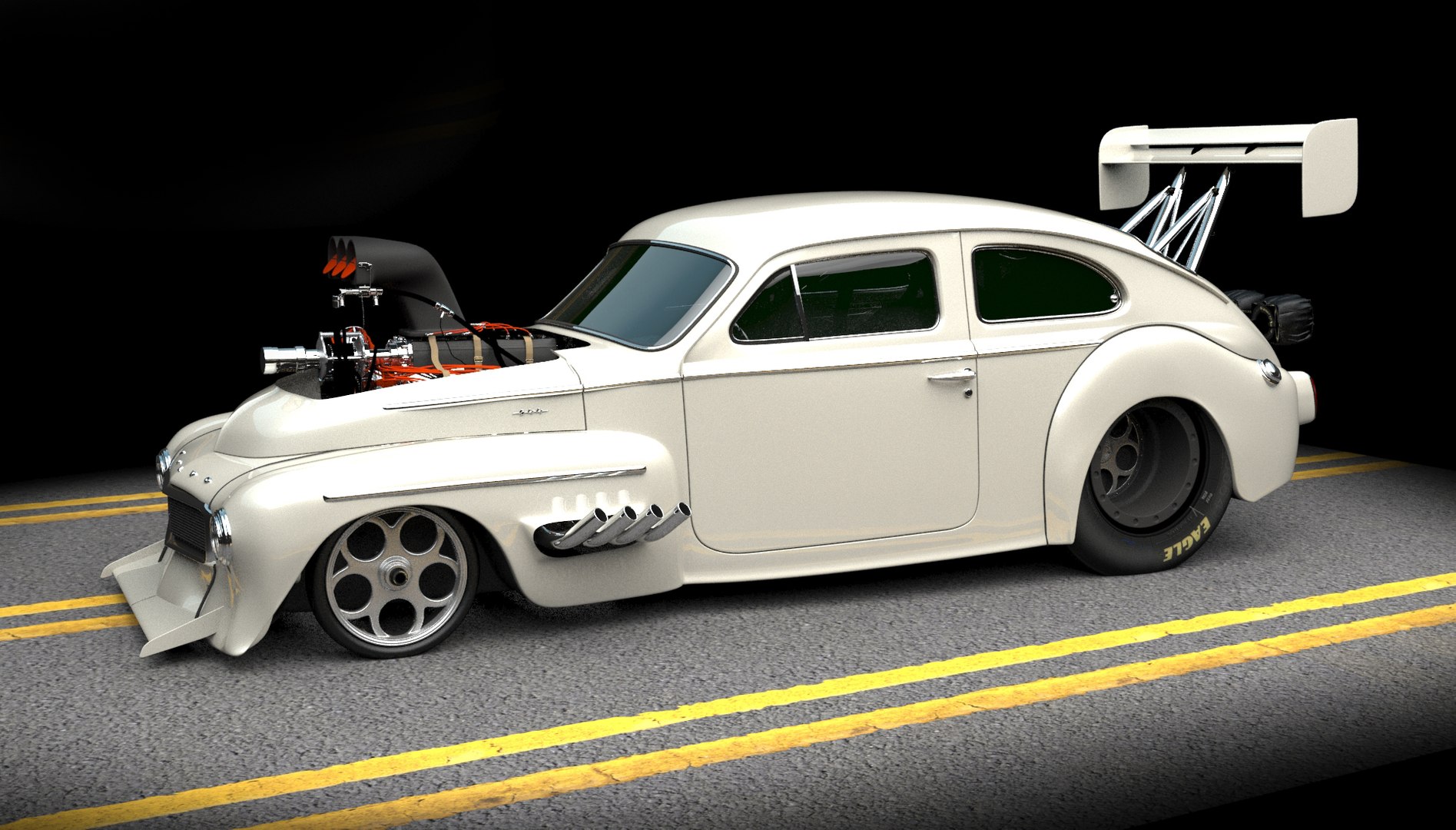 Volvo Pv 544 Pro-mod Dragster 3D Model - TurboSquid 1993263