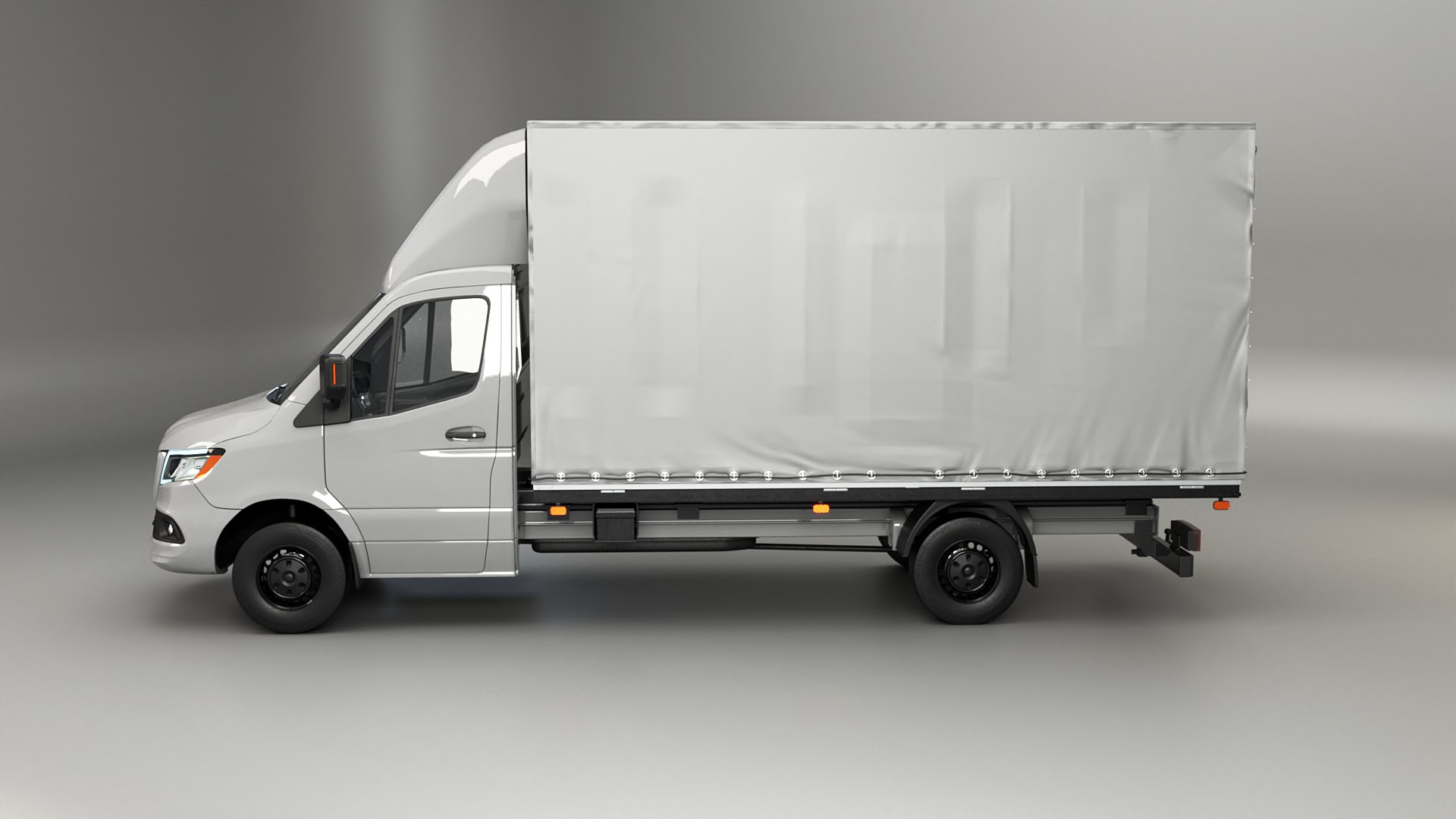3D Modern Curtain Tautliner Van - TurboSquid 2424926