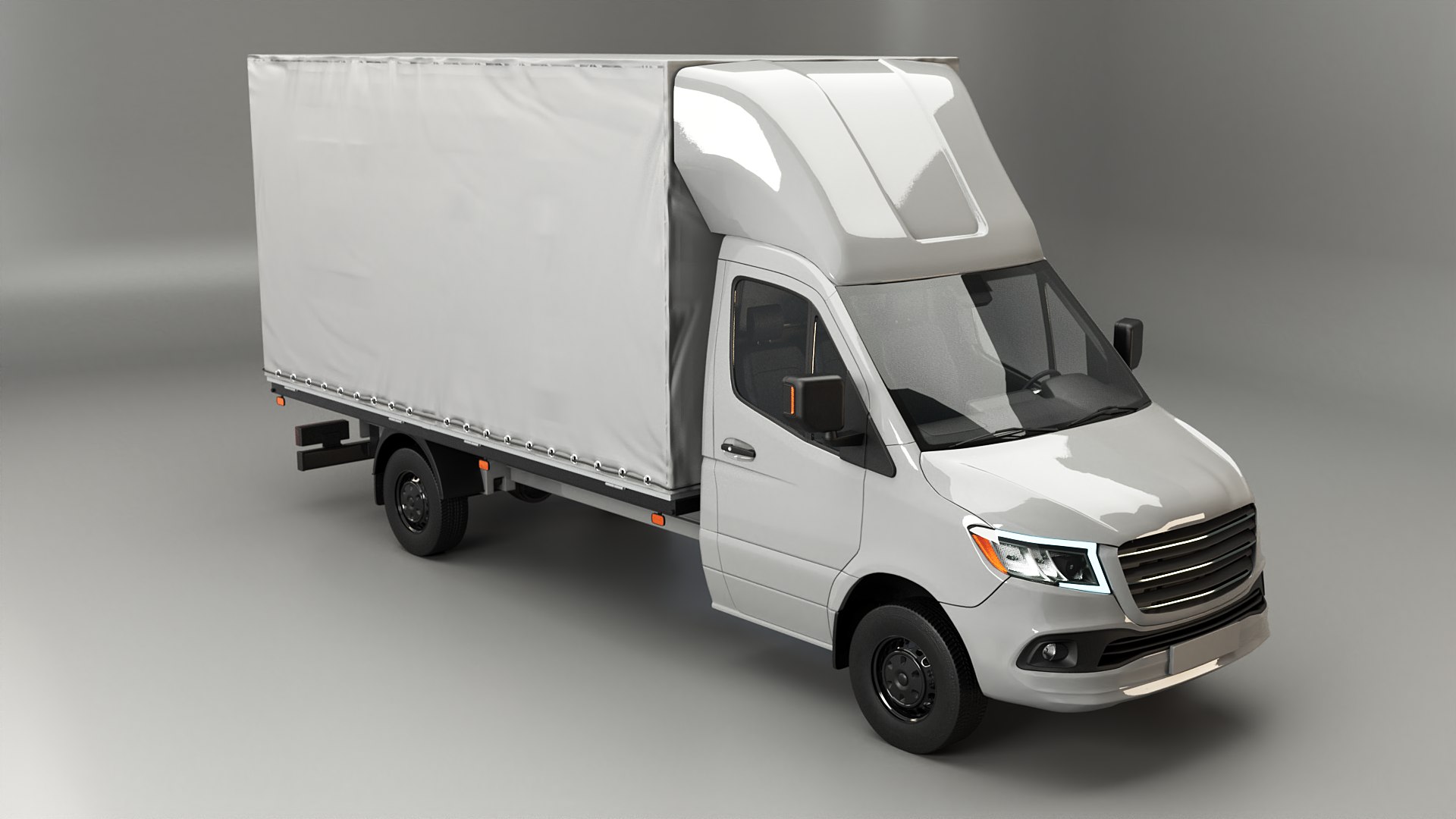 3D Modern Curtain Tautliner Van - TurboSquid 2424926