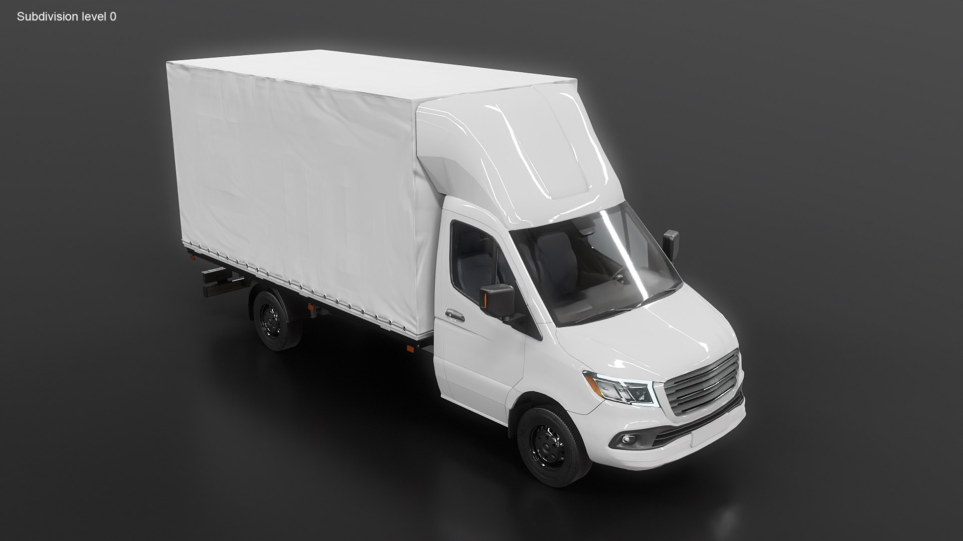 3D Modern Curtain Tautliner Van - TurboSquid 2424926