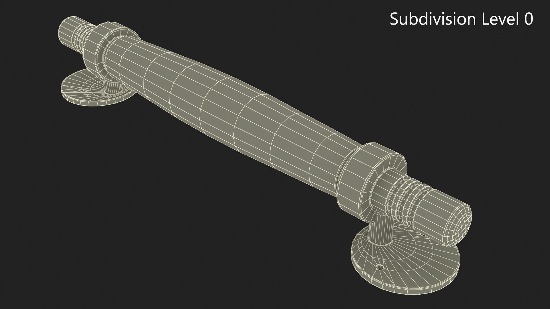 Door Metal Handle With Wooden Oval Insert 3D Model - TurboSquid 2244945