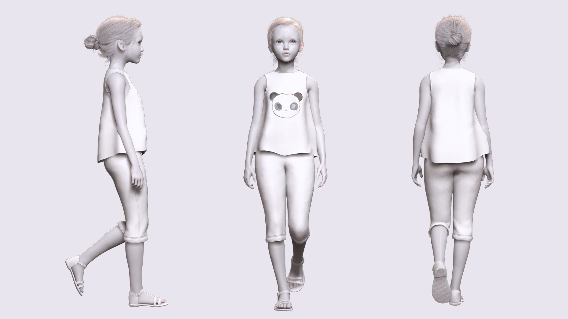 Free Free Rigged 3D Girl Character Game Animation Ready 3D Model ...