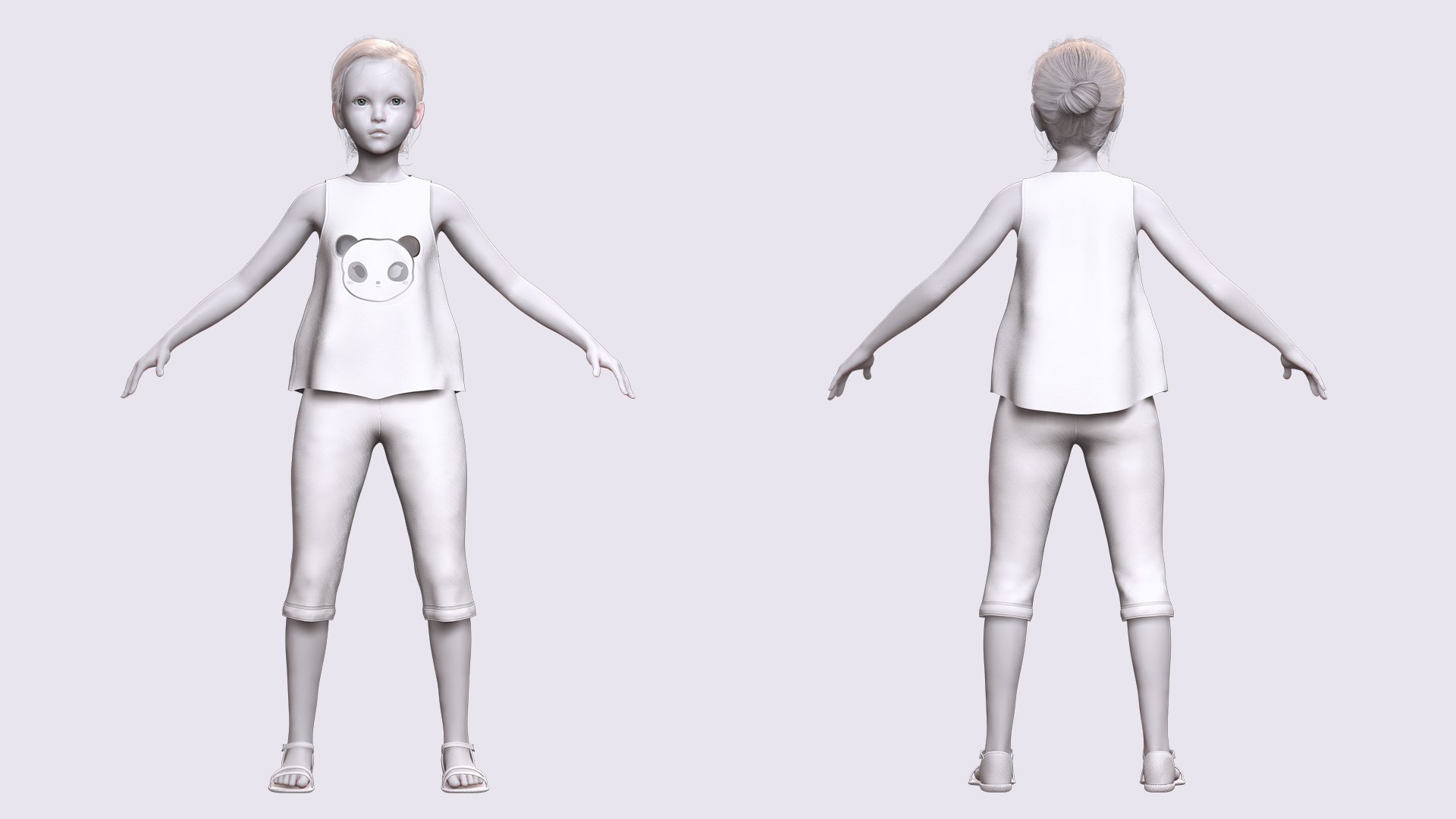 Free Free Rigged 3D Girl Character Game Animation Ready 3D Model ...