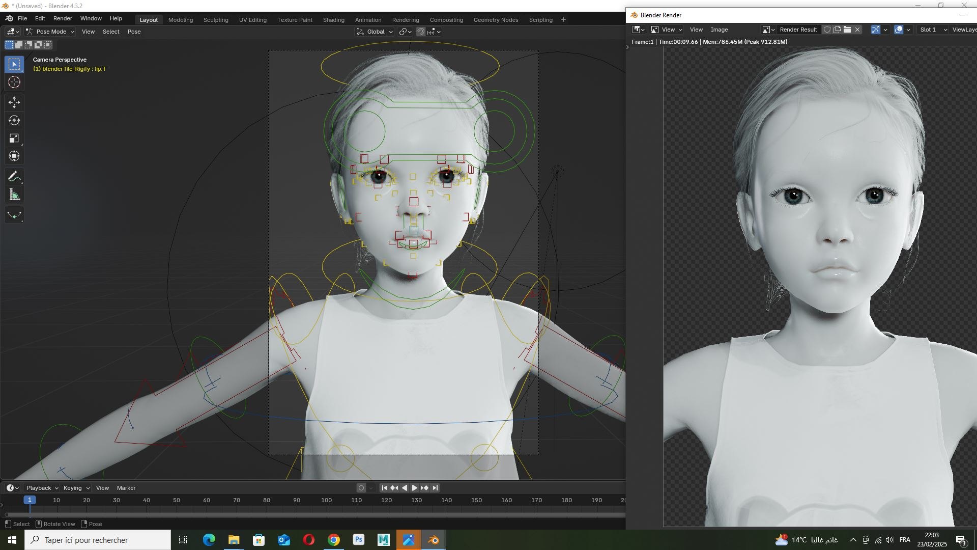 Free Free Rigged 3D Girl Character Game Animation Ready 3D Model ...