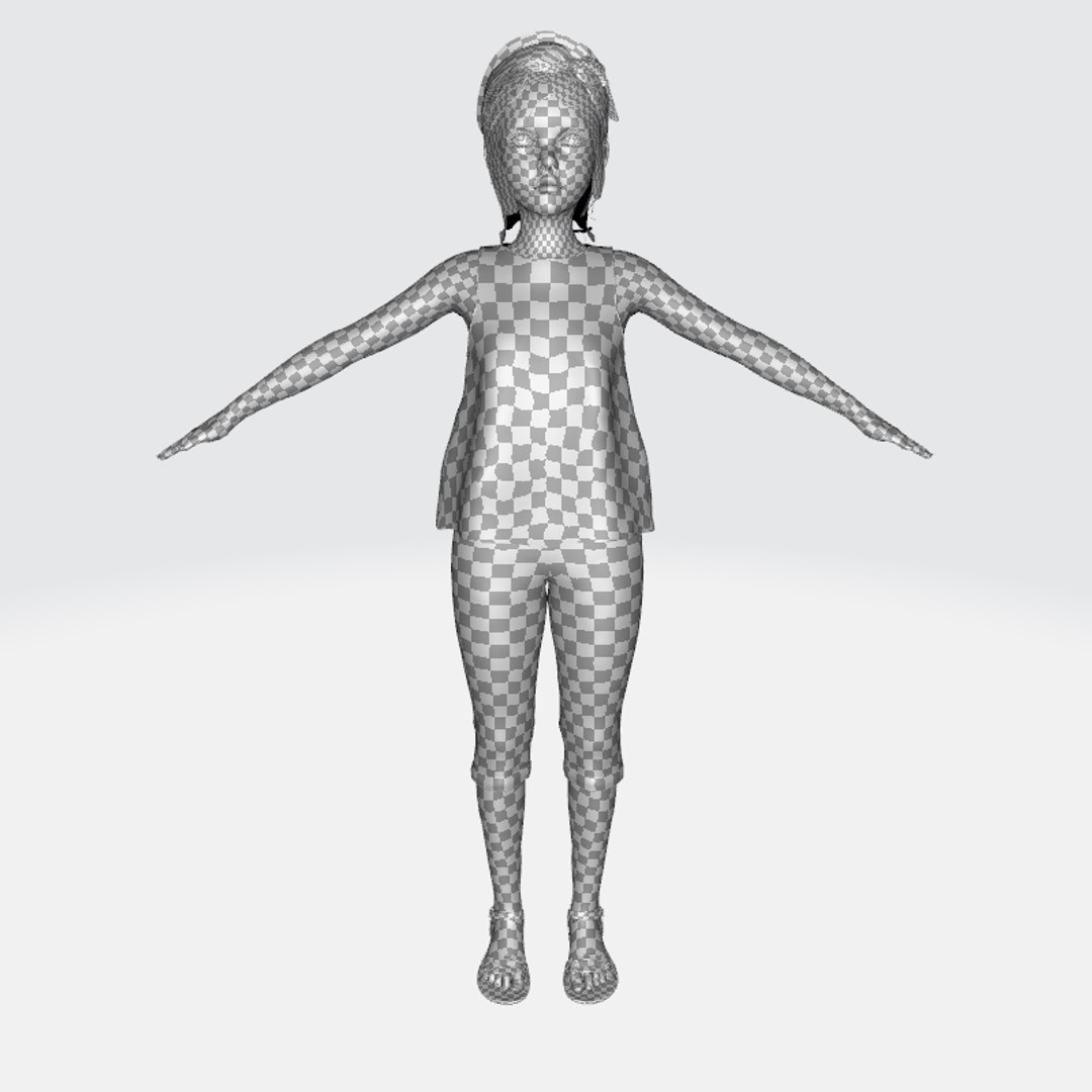 Free Free Rigged 3D Girl Character Game Animation Ready 3D Model ...