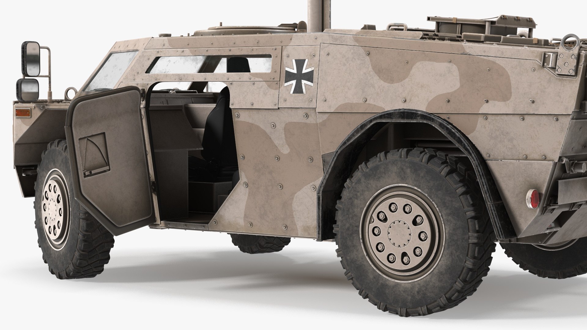 fennek kmw 4x4 armoured 3d model