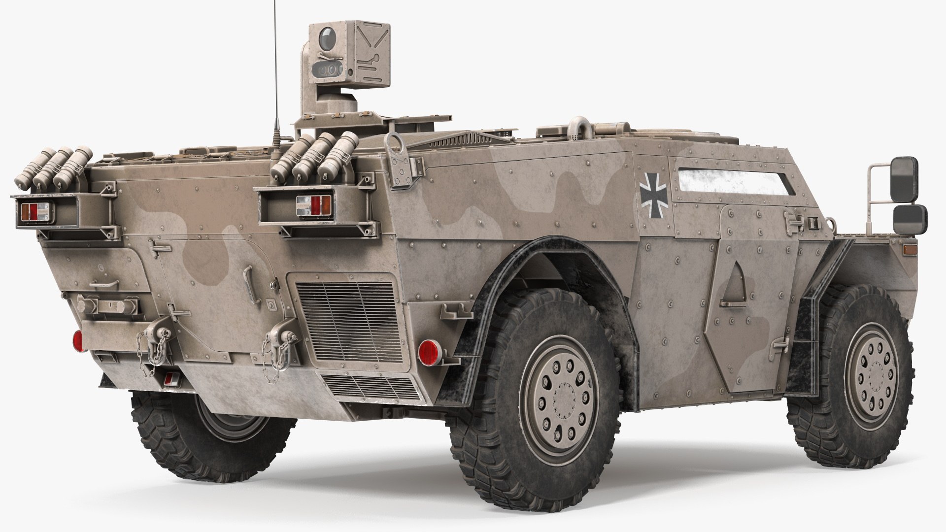 fennek kmw 4x4 armoured 3d model