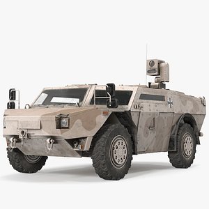 Fennek German Reconnaissance Vehicle 3d Model