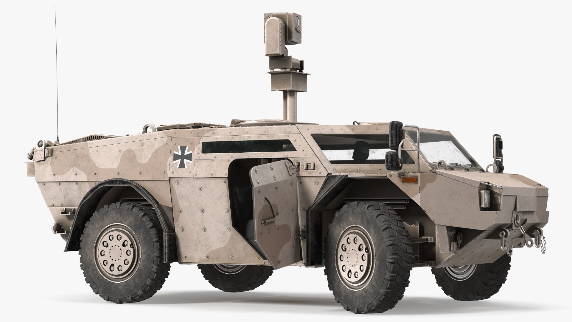 fennek kmw 4x4 armoured 3d model
