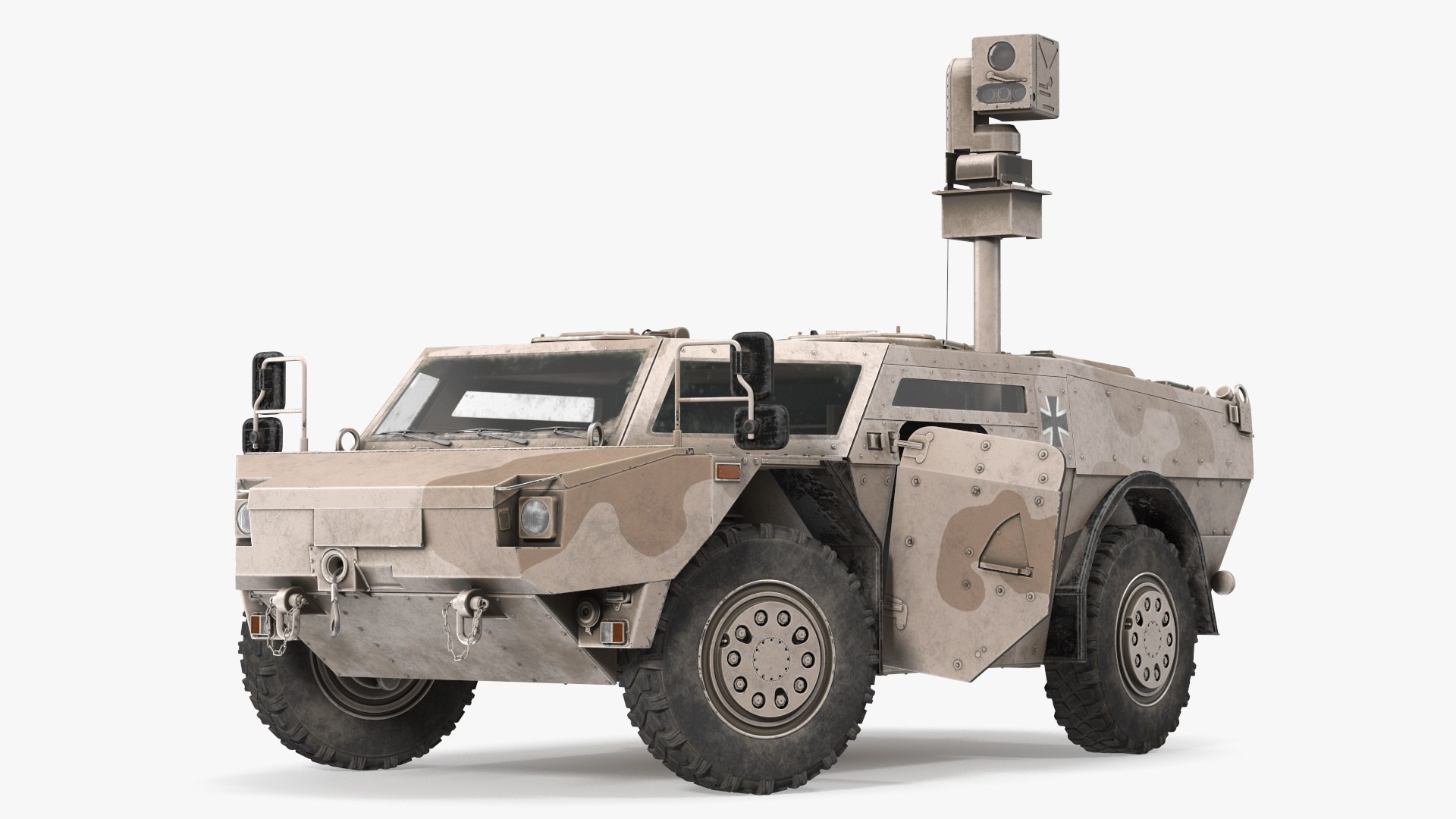 fennek kmw 4x4 armoured 3d model