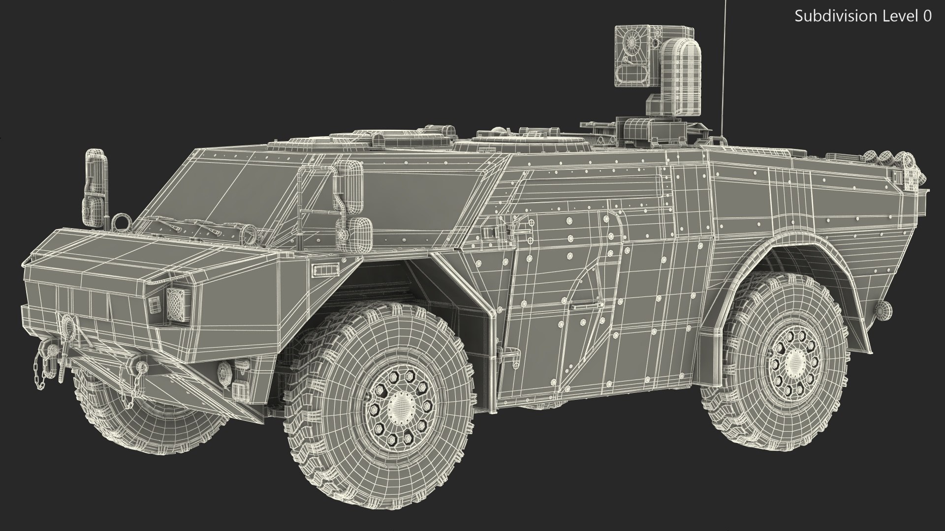 fennek kmw 4x4 armoured 3d model