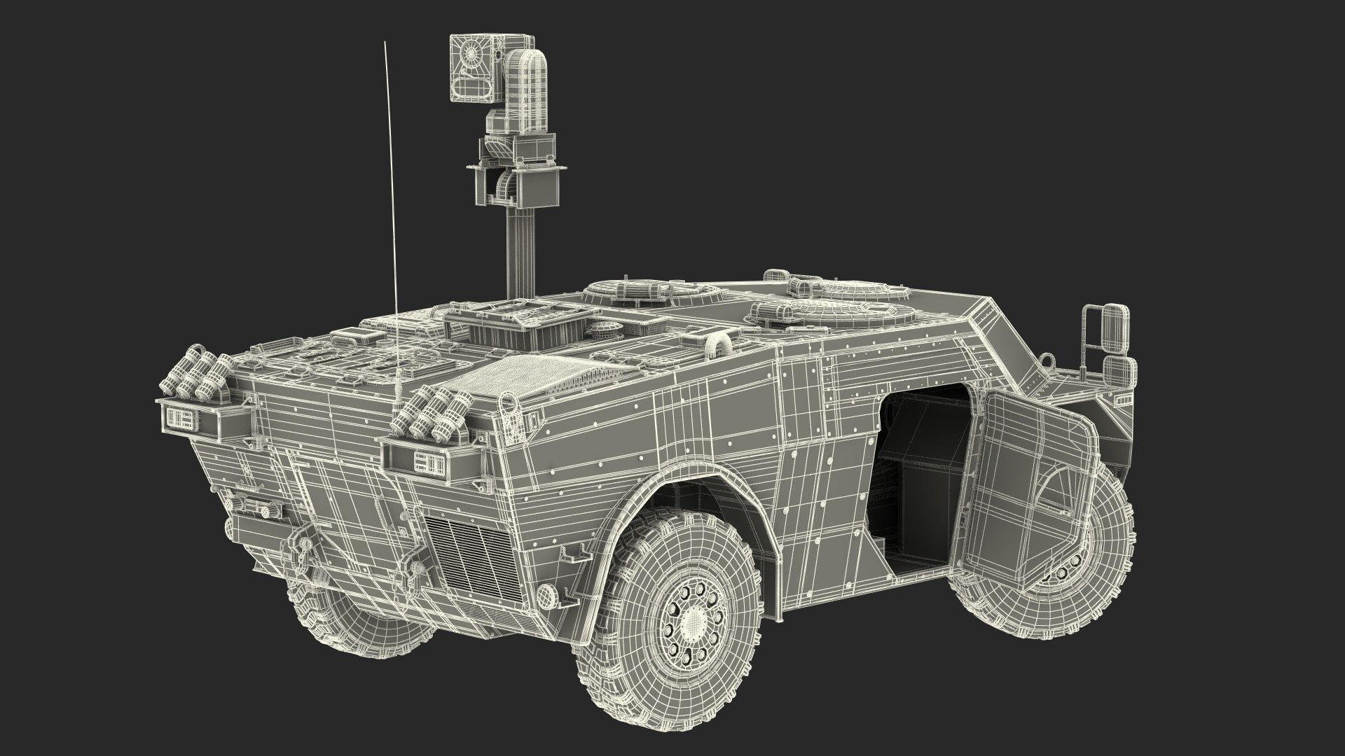 fennek kmw 4x4 armoured 3d model