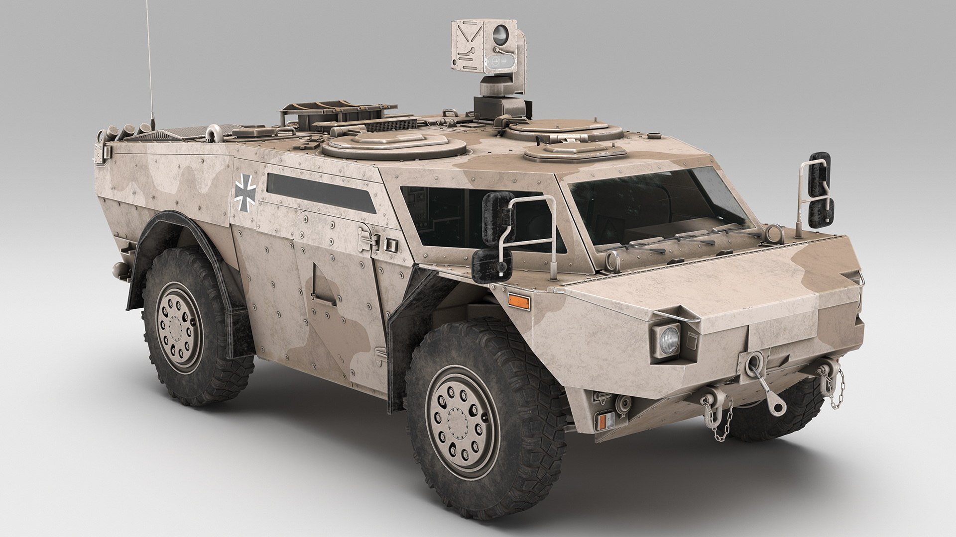 fennek kmw 4x4 armoured 3d model