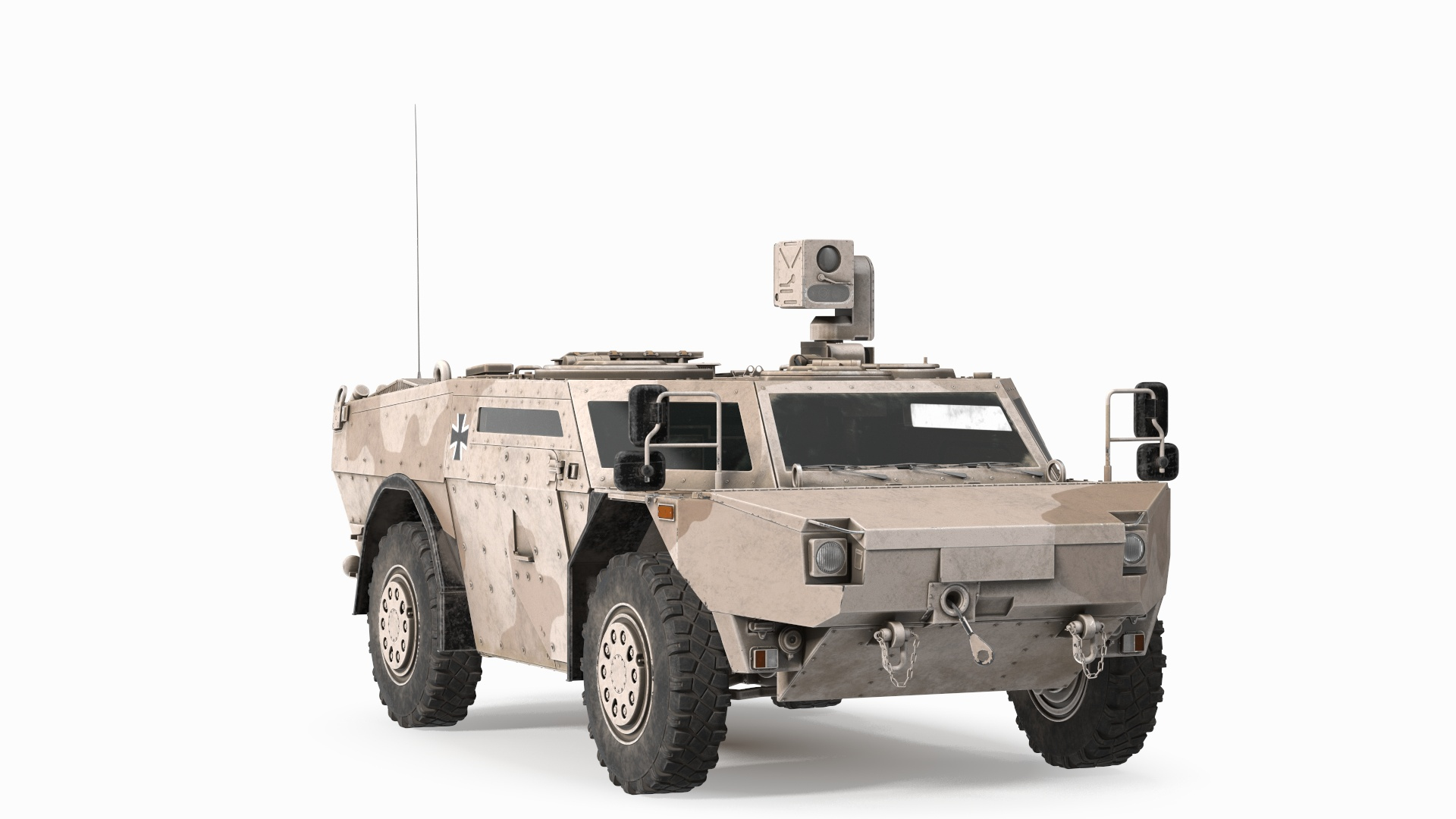 Fennek Kmw 4x4 Armoured 3d Model
