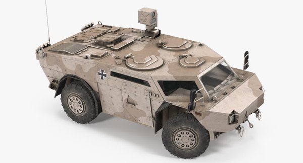 fennek kmw 4x4 armoured 3d model