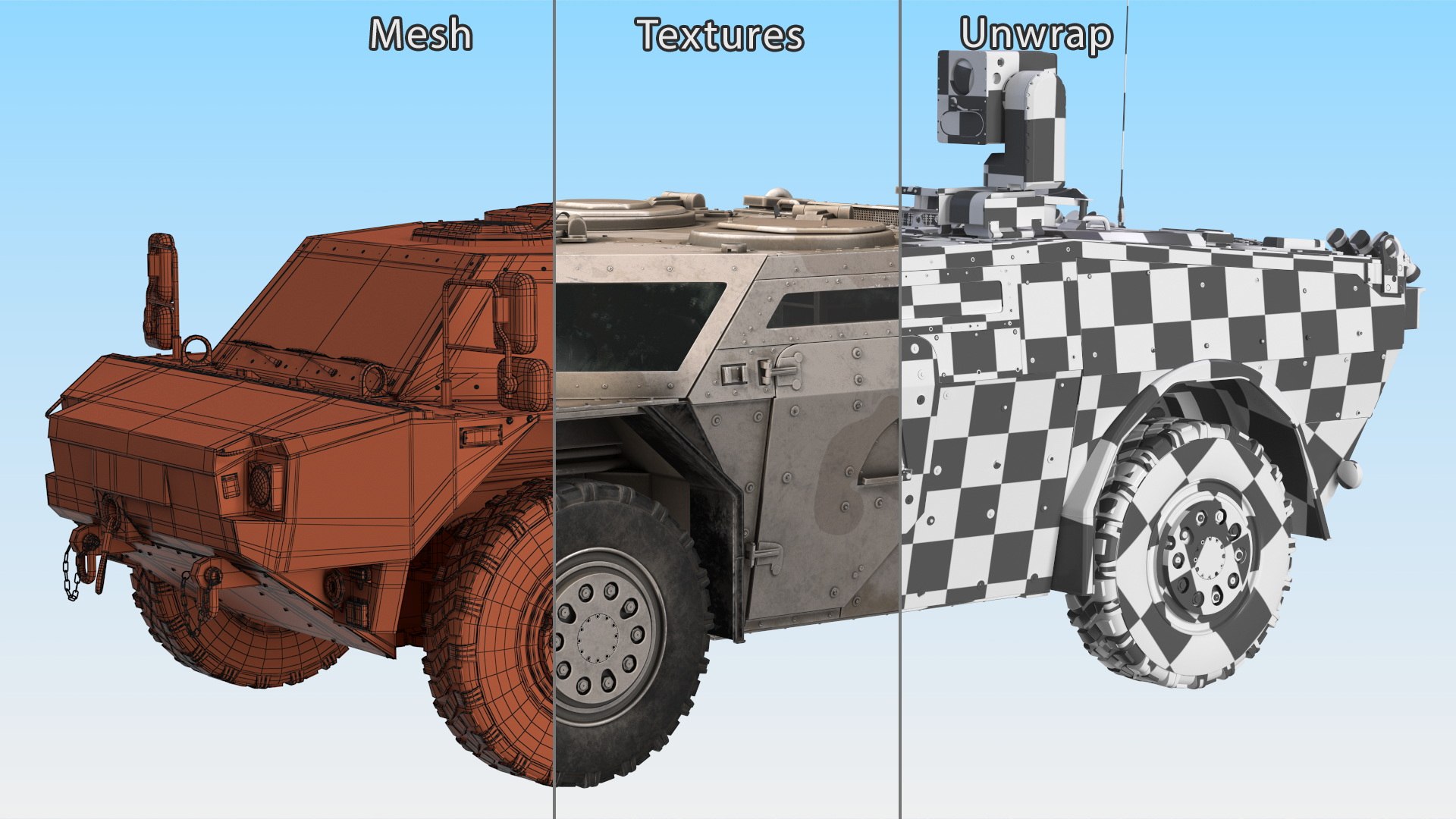 fennek kmw 4x4 armoured 3d model