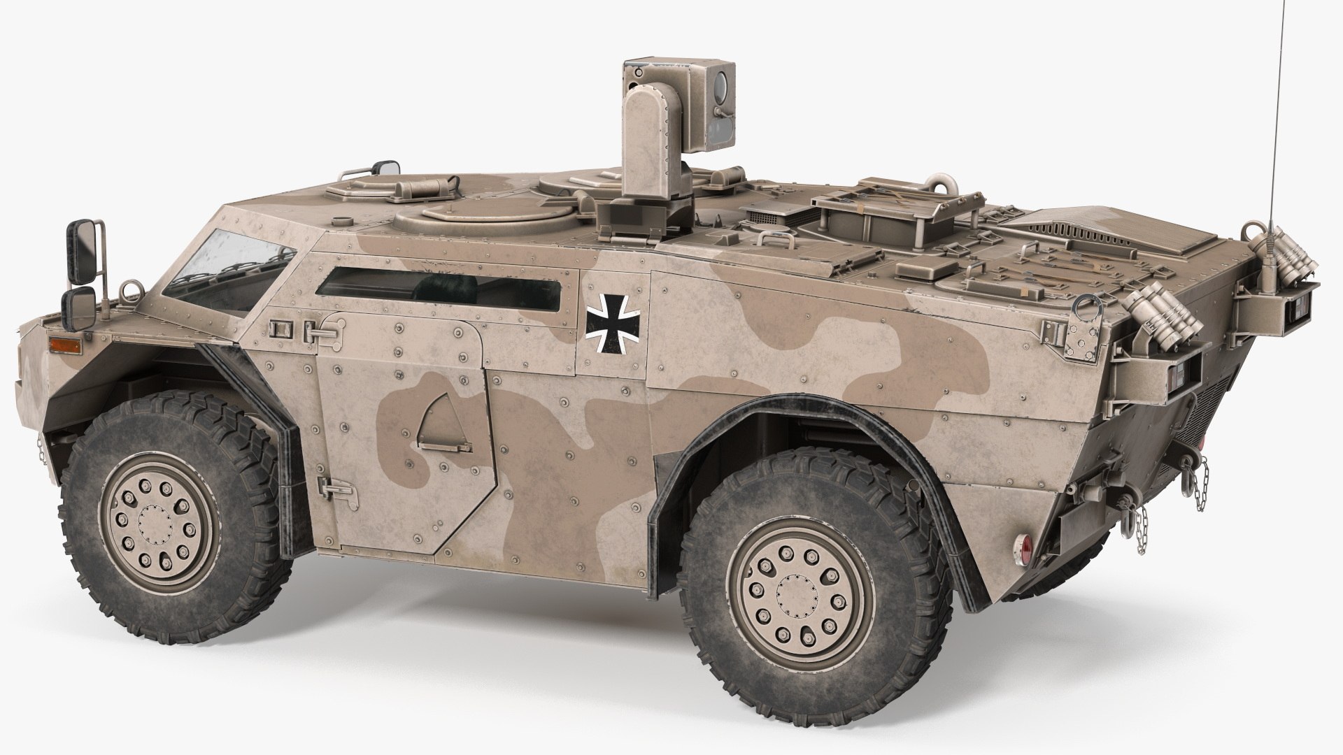 fennek kmw 4x4 armoured 3d model