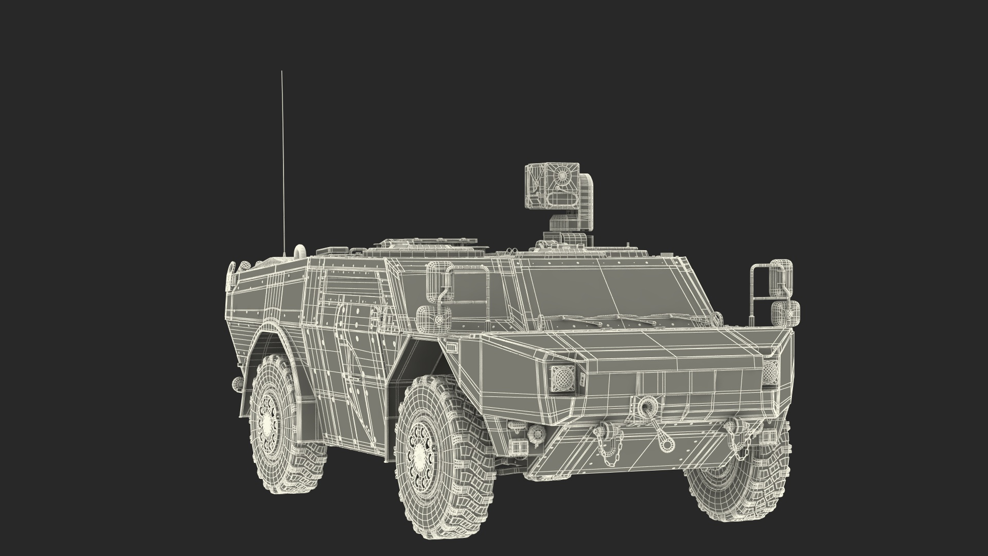 Fennek Kmw 4x4 Armoured 3d Model