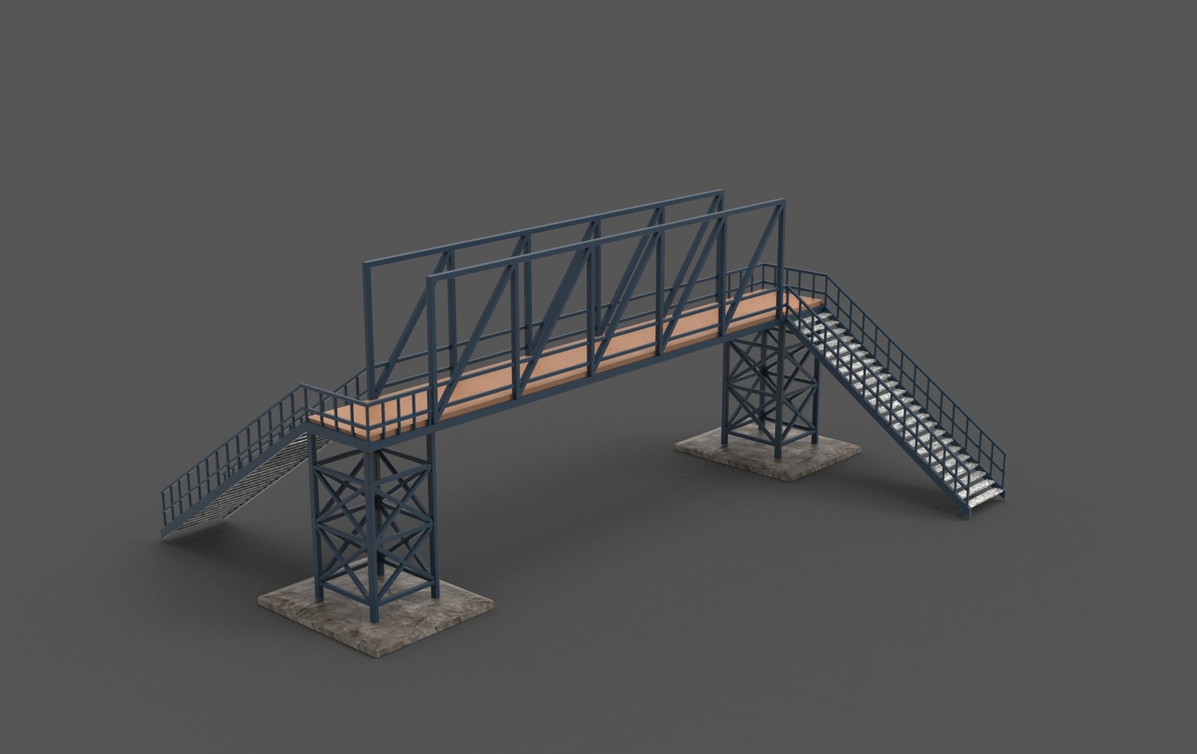 3D Pedestrian Bridge 3D Model - TurboSquid 2333163