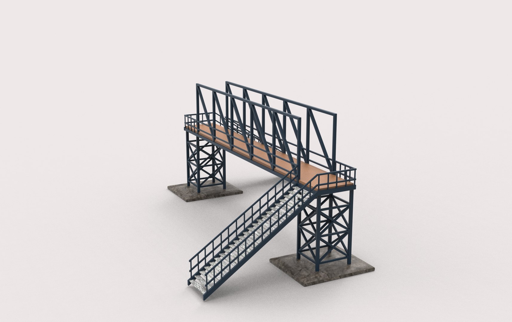 3D Pedestrian Bridge 3D Model - TurboSquid 2333163