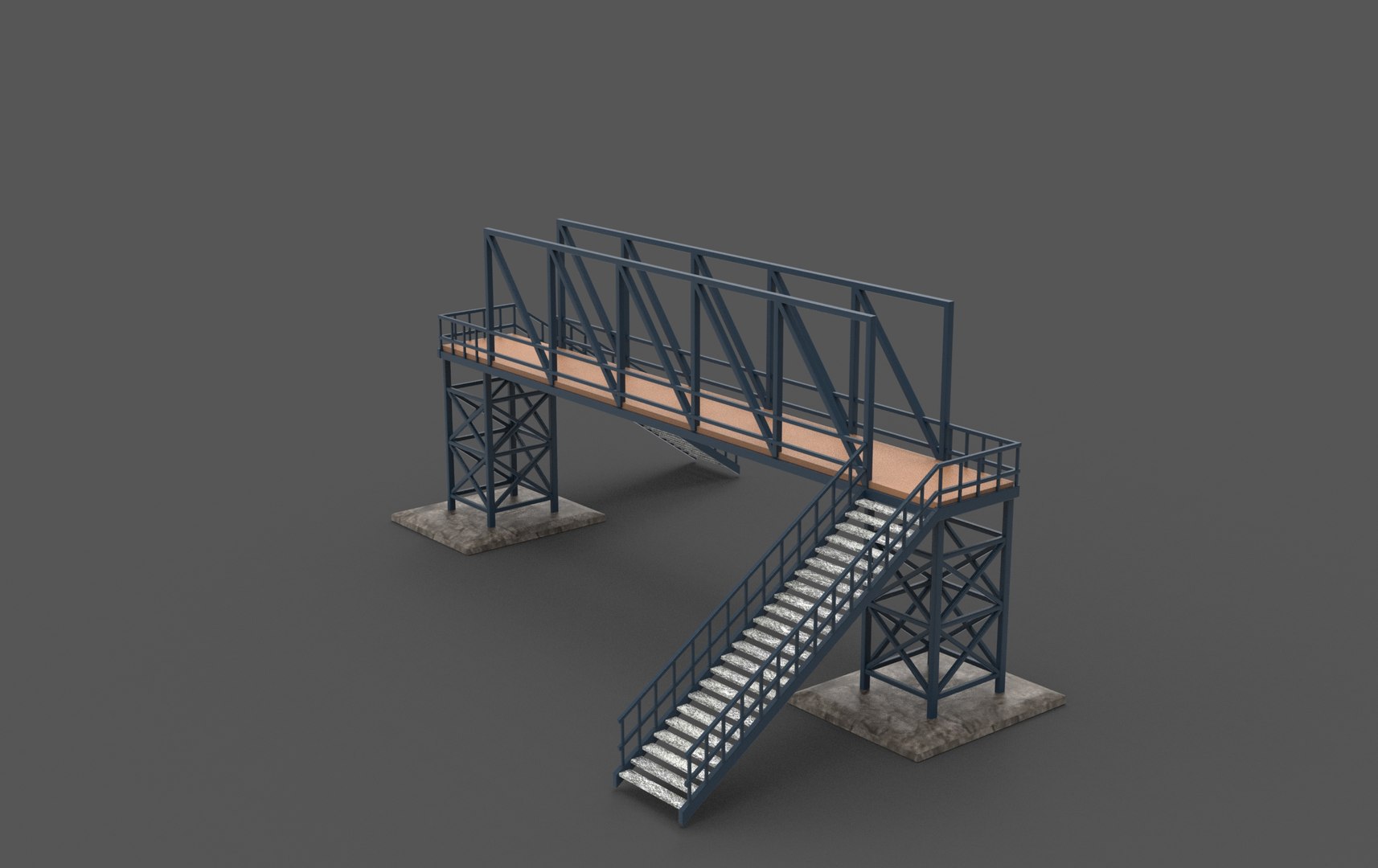 3D Pedestrian Bridge 3D Model - TurboSquid 2333163