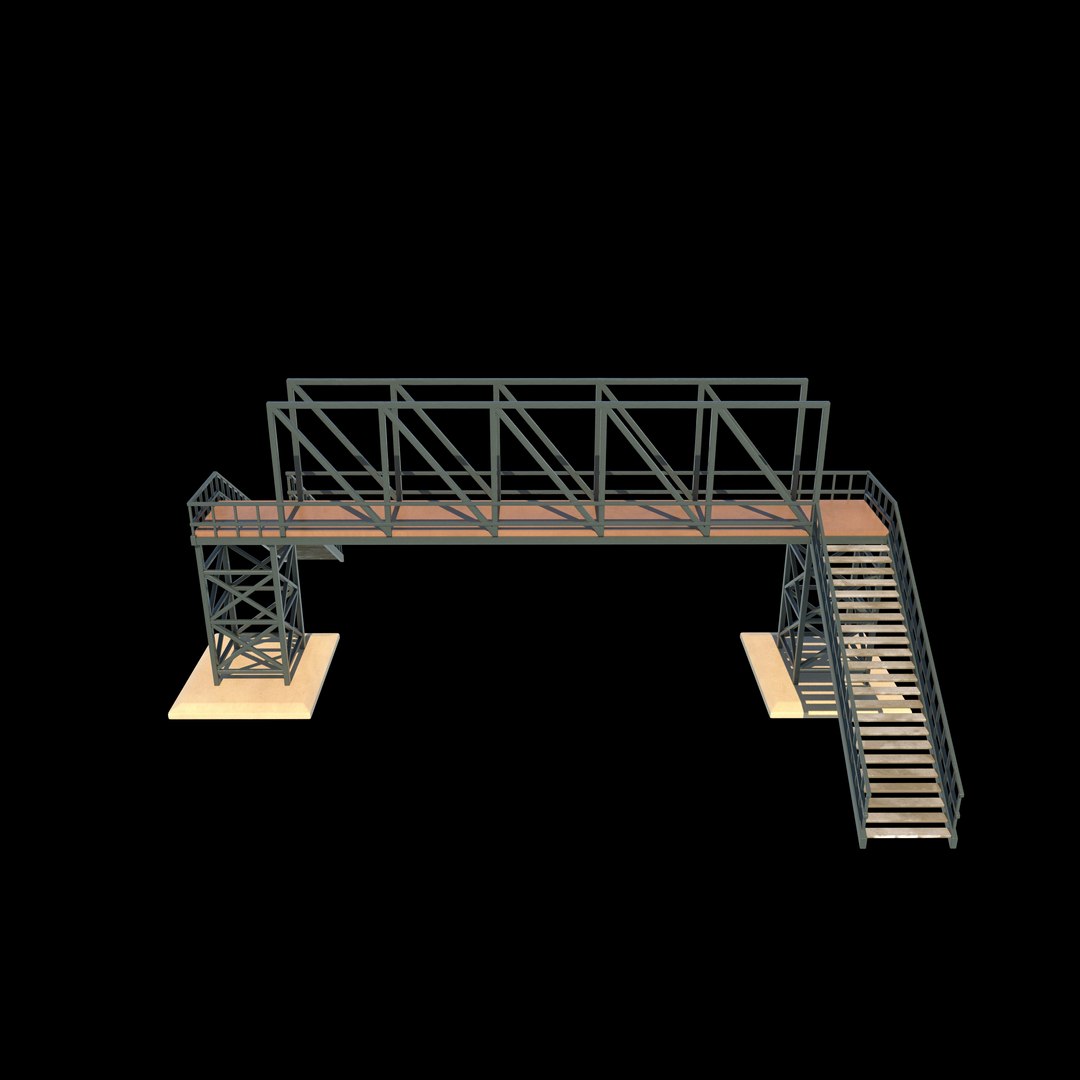 3D Pedestrian Bridge 3D Model - TurboSquid 2333163