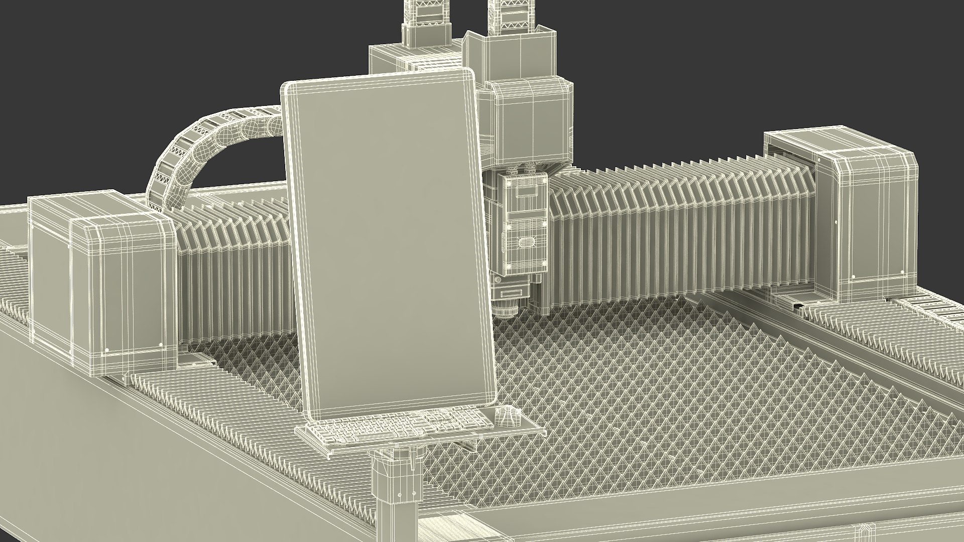 3D Model Laser Cutting Machine Rigged - TurboSquid 2387282