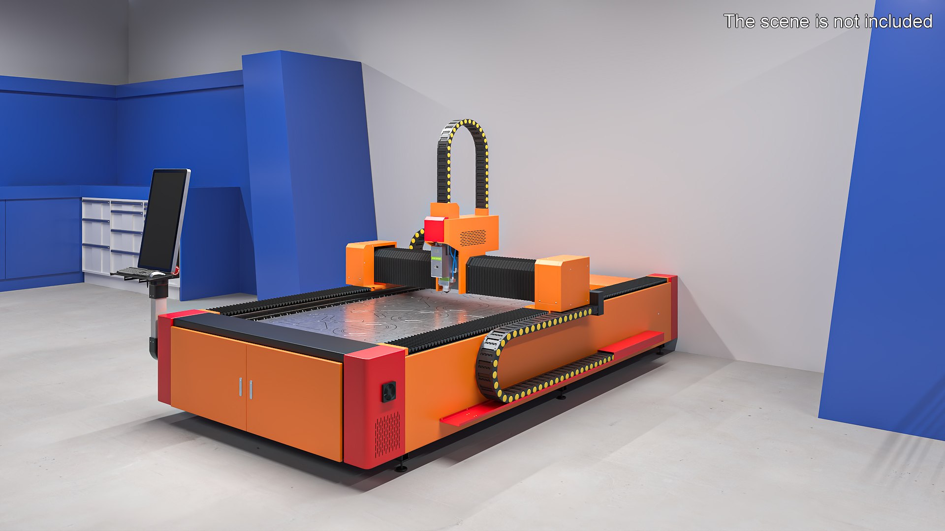 3D Model Laser Cutting Machine Rigged - TurboSquid 2387282