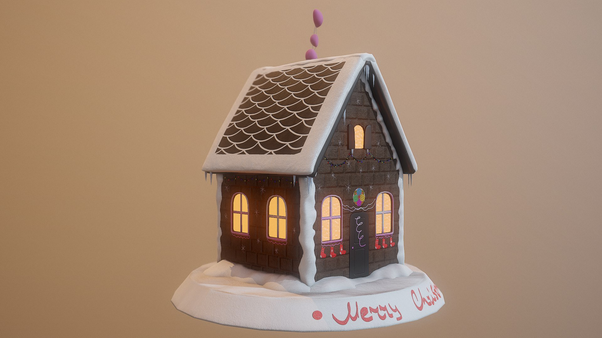 Gingerbread House 3D Model - TurboSquid 1481594