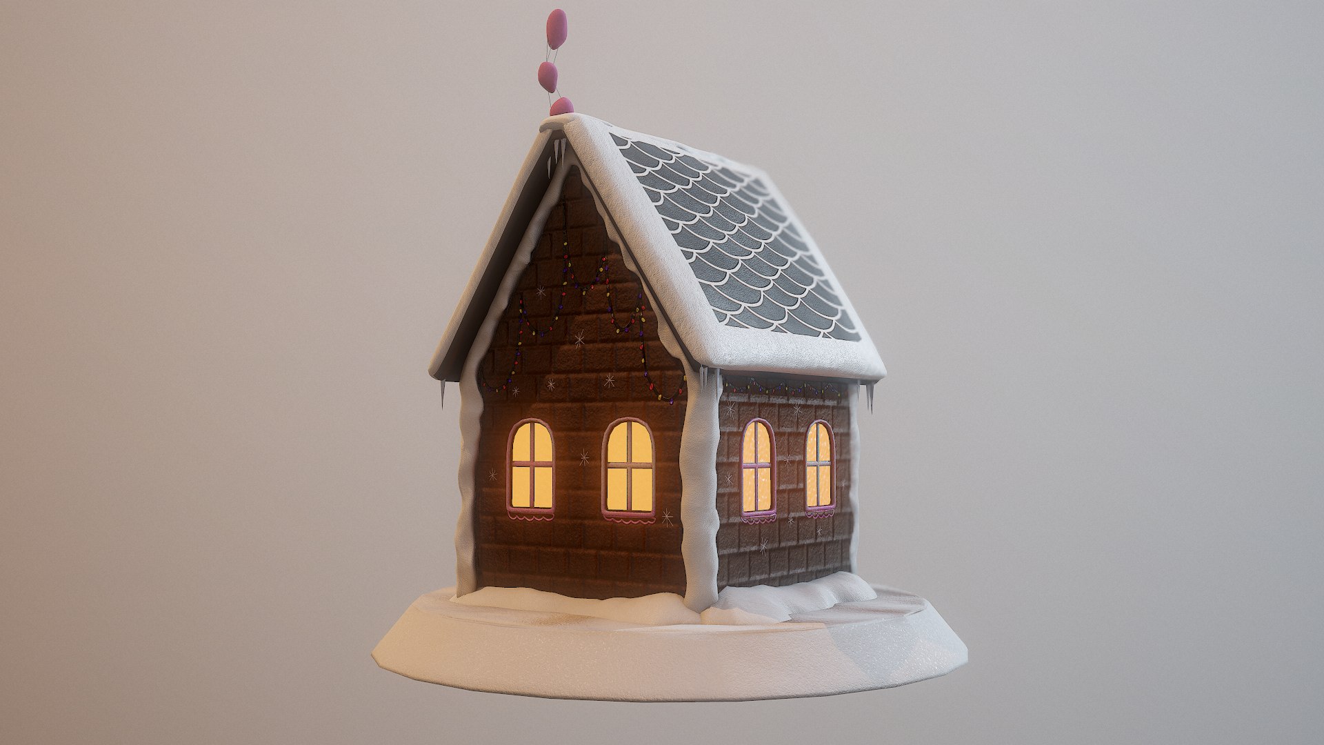 Gingerbread House 3D Model - TurboSquid 1481594