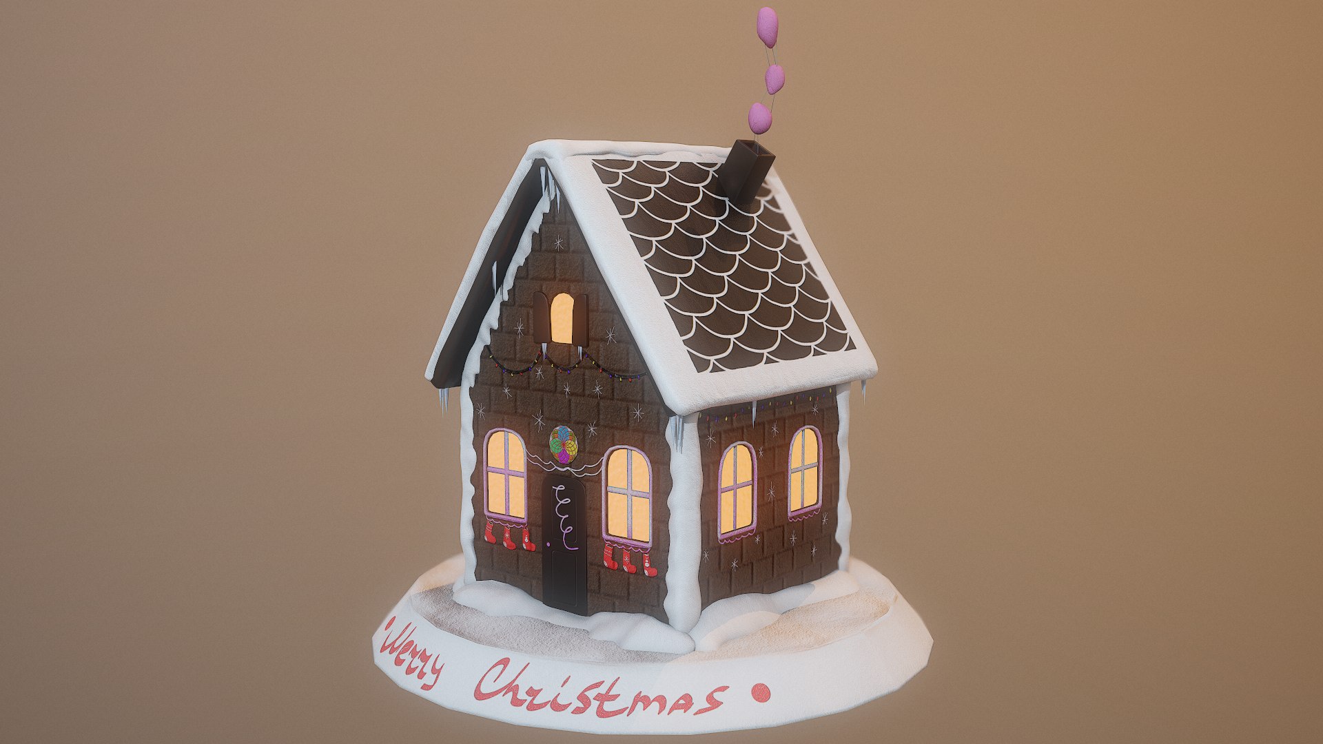Gingerbread House 3D Model - TurboSquid 1481594