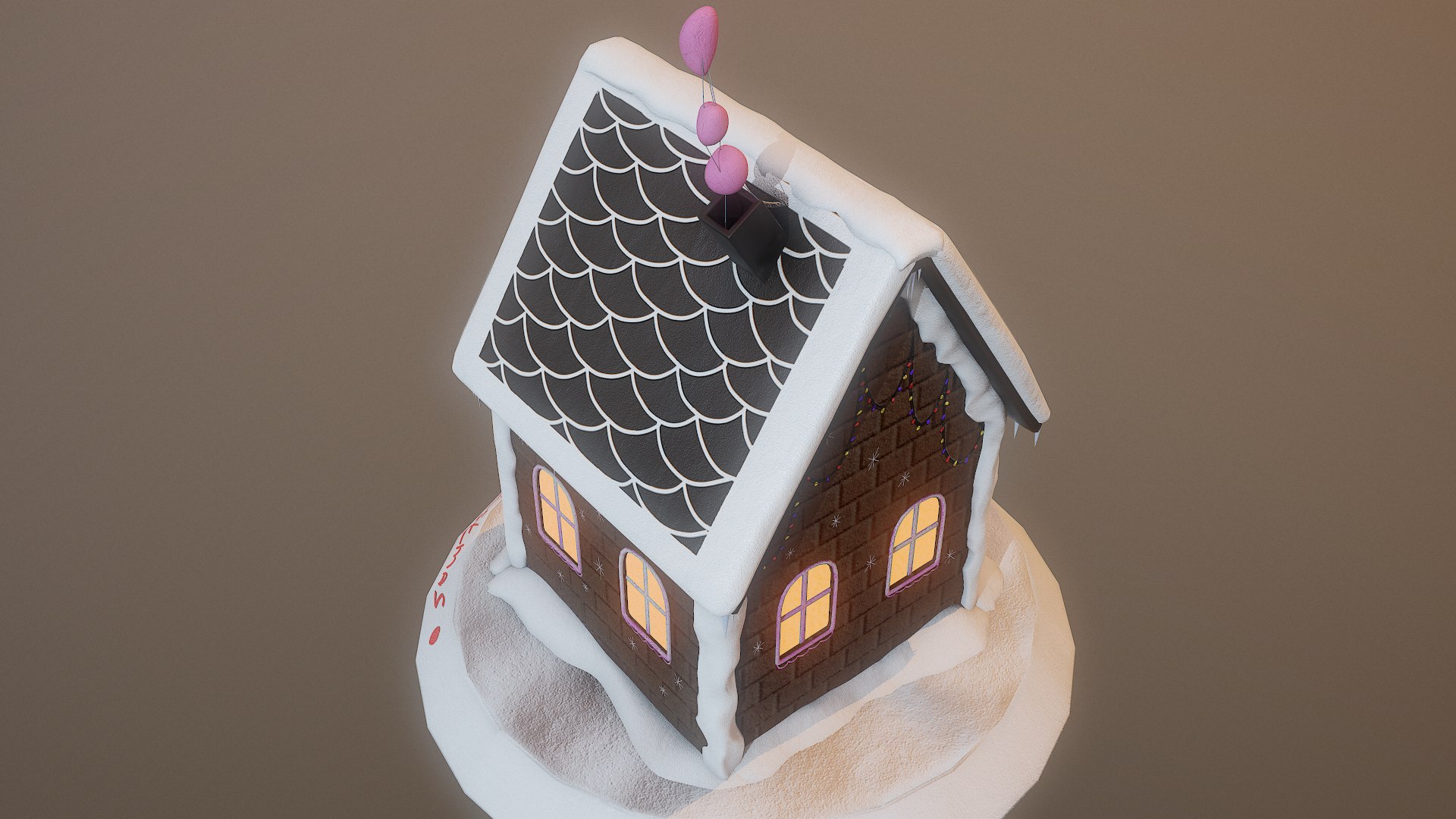 Gingerbread House 3D Model - TurboSquid 1481594