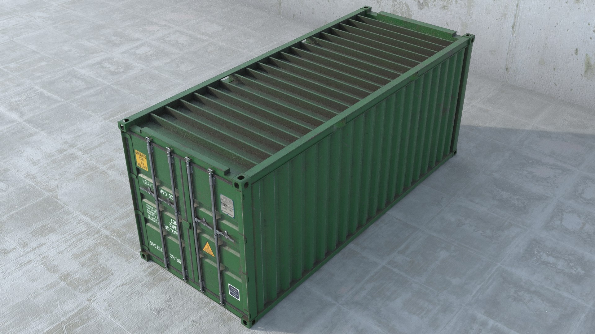 3D Cargo Container Green HD Model - TurboSquid 2141365