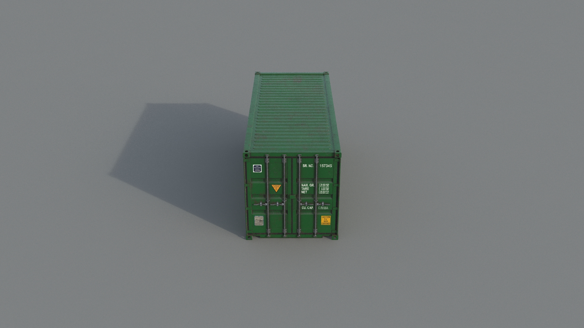 3D Cargo Container Green HD Model - TurboSquid 2141365