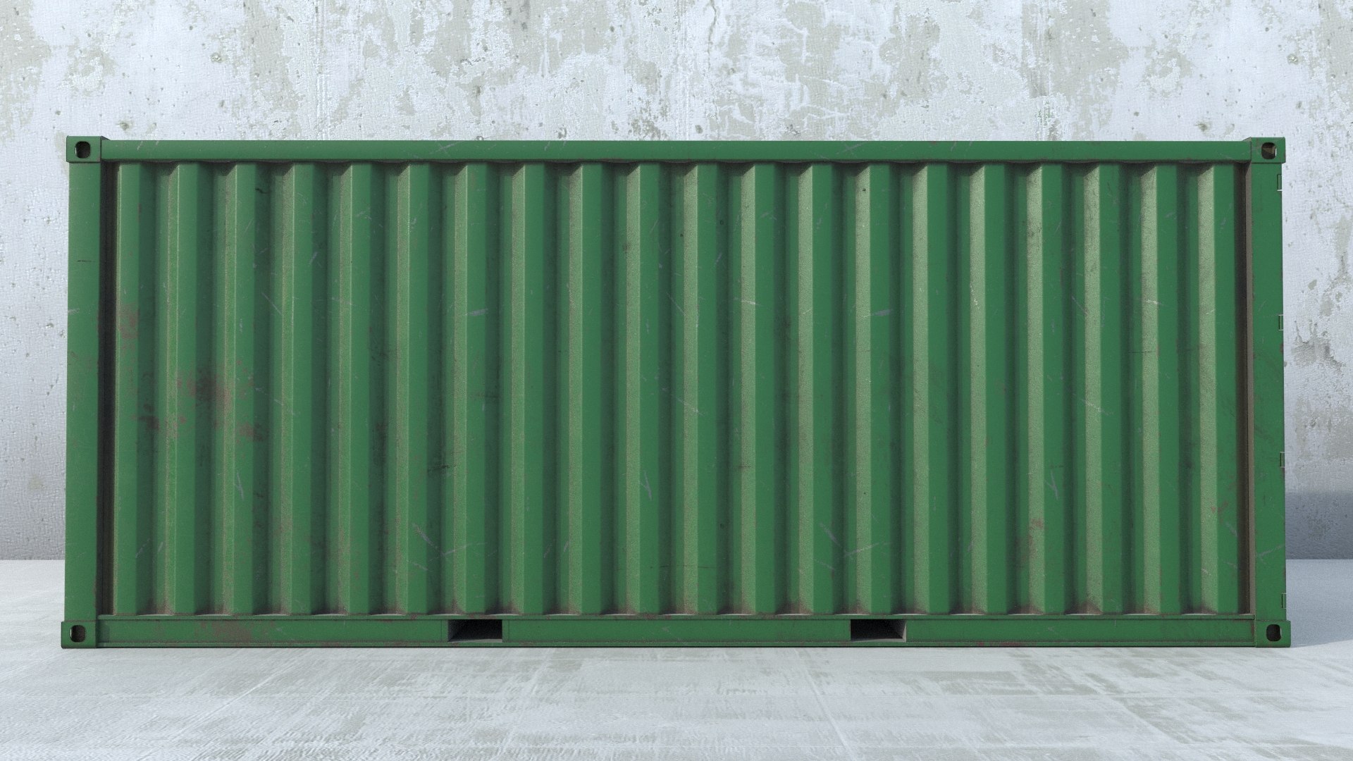 3D Cargo Container Green HD Model - TurboSquid 2141365