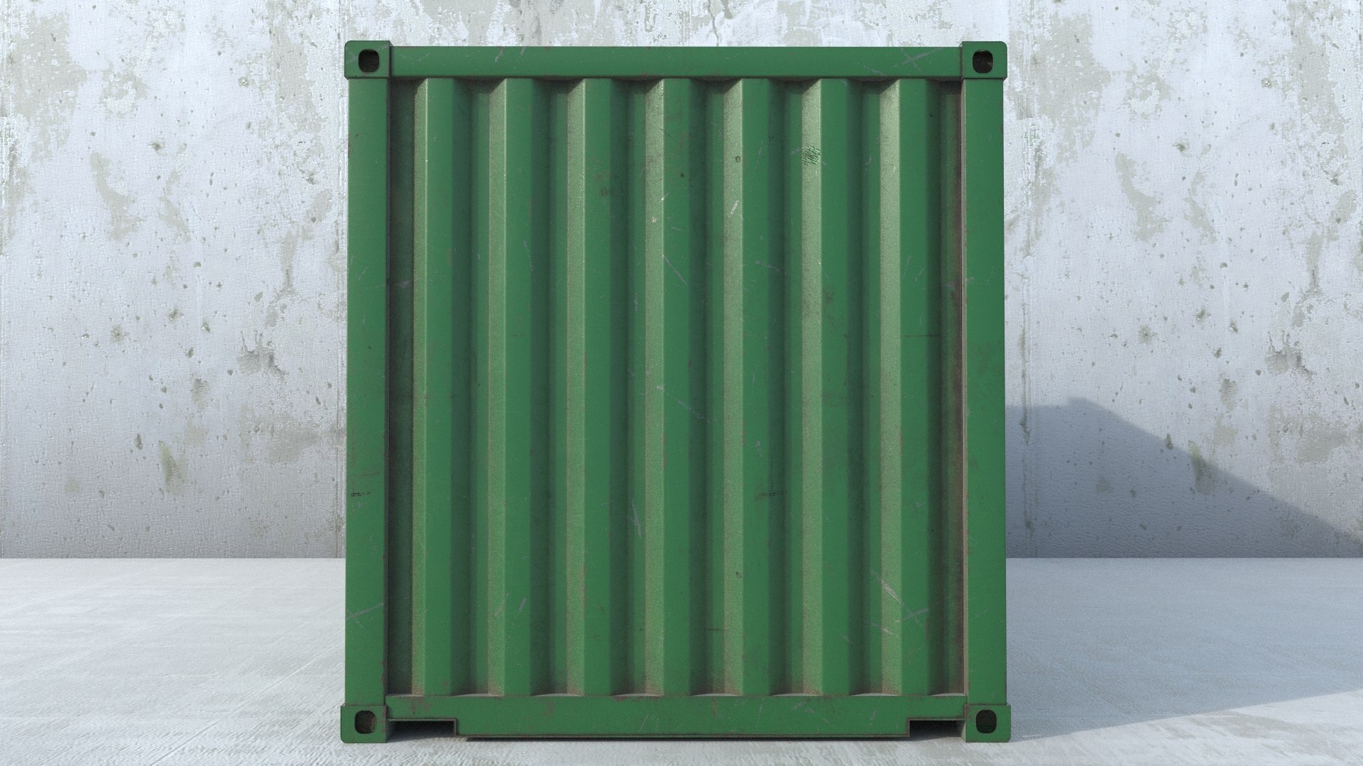 3D Cargo Container Green HD Model - TurboSquid 2141365