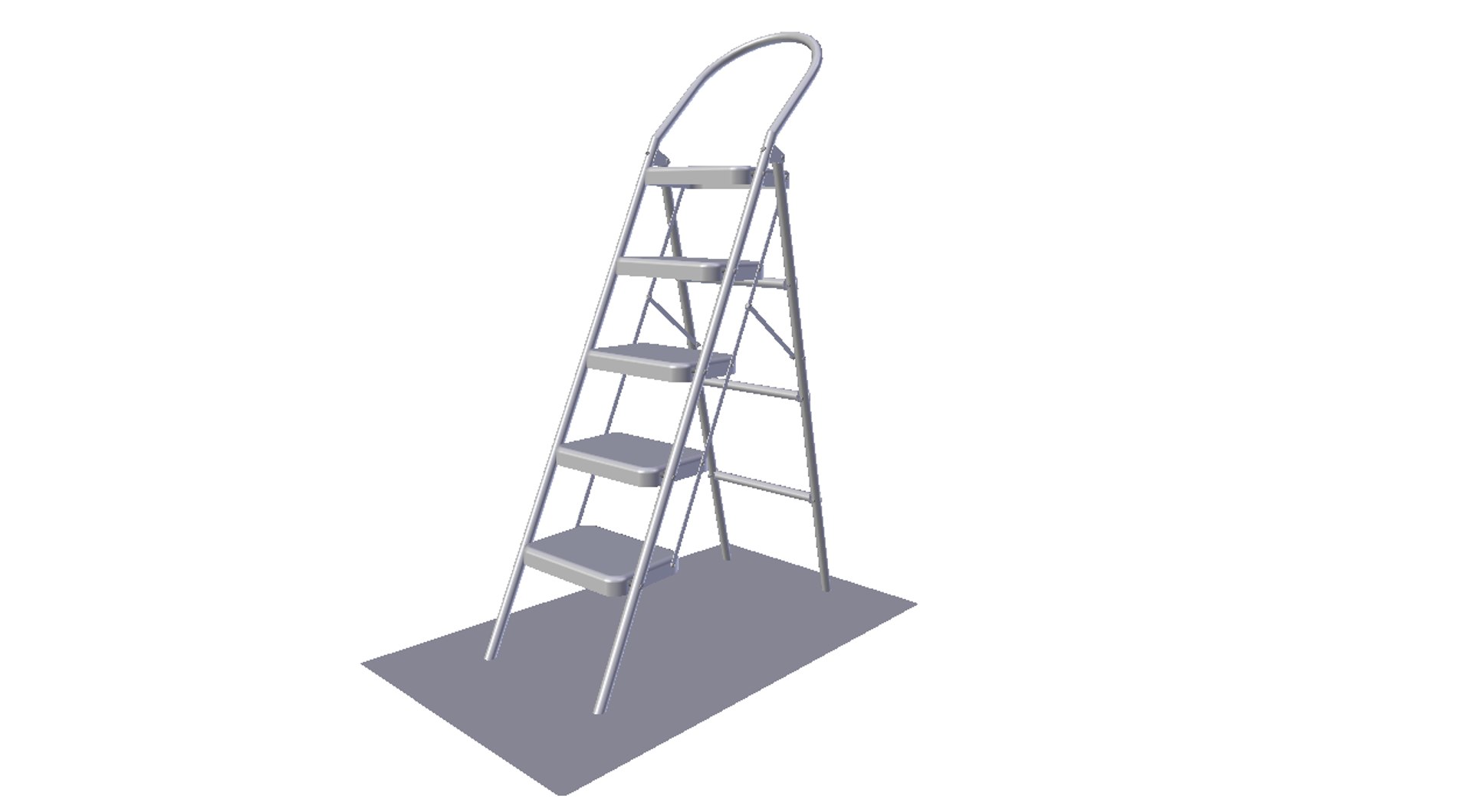 Folding ladder 3D - TurboSquid 1673516