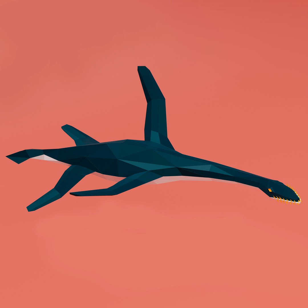 3D Low Poly Plesiosaur Sea Monster In OBJ - TurboSquid 2090779