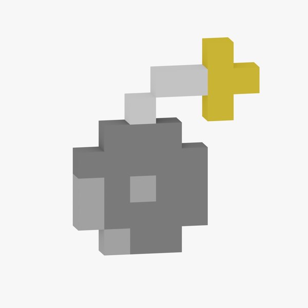 Cartoon 8 bit bomb low poly game asset 3D model - TurboSquid 1945479