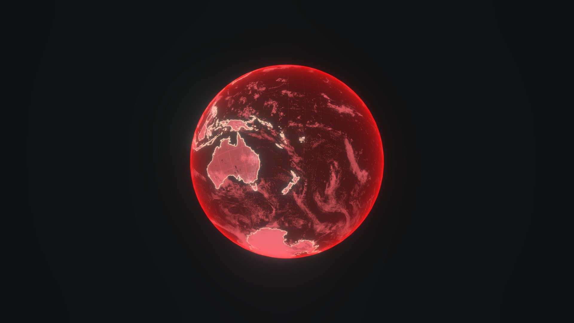 Red Hologram Planet Earth Hologram Sci-Fi 3D Model 3D Model ...